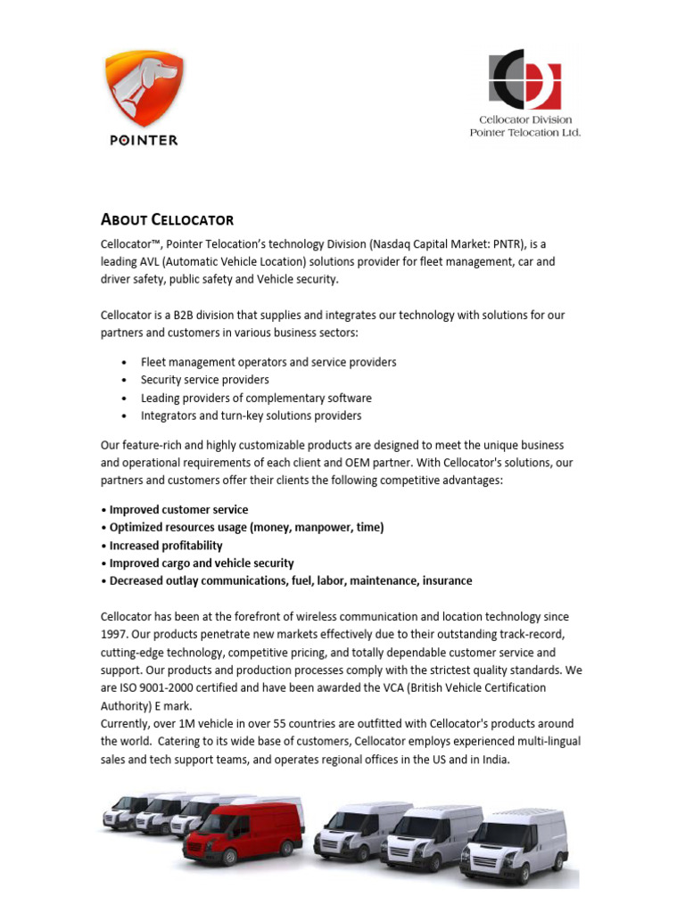 File 891 Cellocator-Profile | PDF | Service Industries | Computing