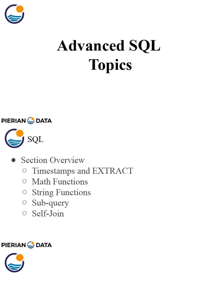 04 Advanced SQL Commands | Download Free PDF | Sql | Computer Data