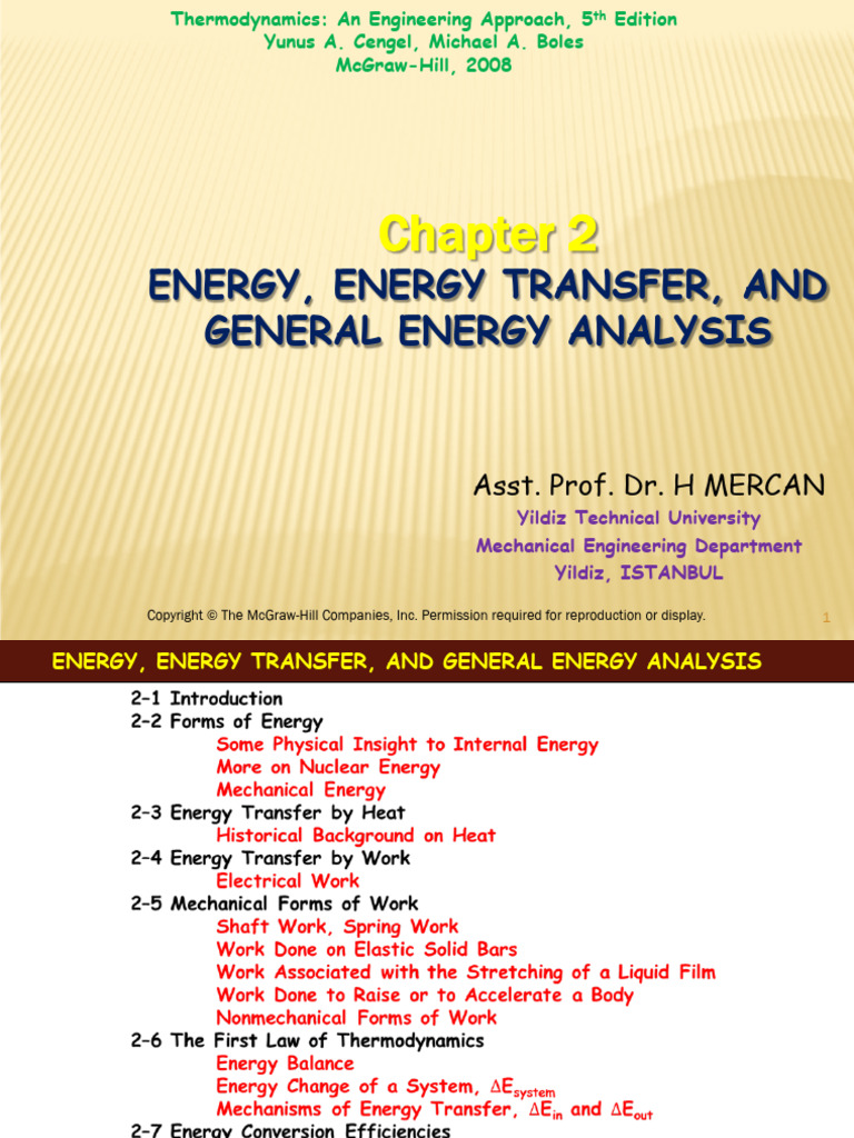 Thermo Ch2(Slides) Energy Energy Transfer and General Energy Analysis ...