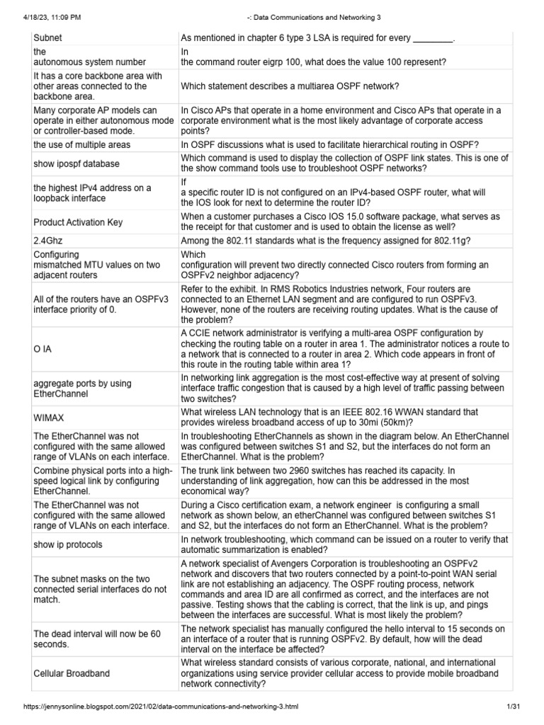 Data Comm 3 Sources 2023 | PDF | Computer Network | Network Switch