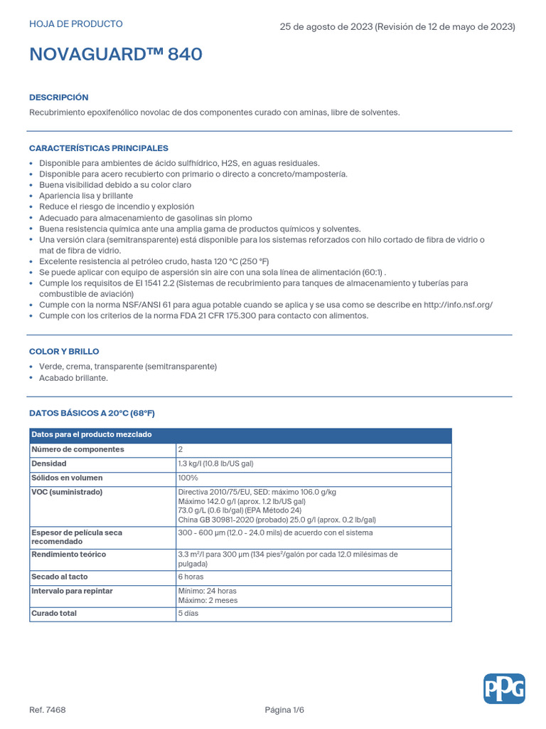 PDS-novaguard 840 | PDF | Información | Solvente
