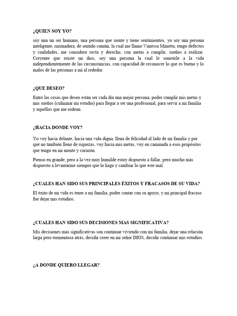 Quien Soy Yo | PDF