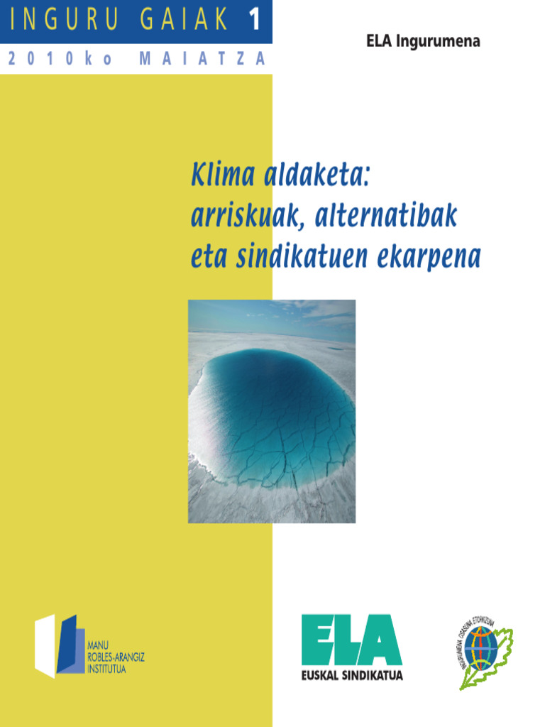 Klima Aldaketa: Arriskuak Eta Alternatibak | PDF