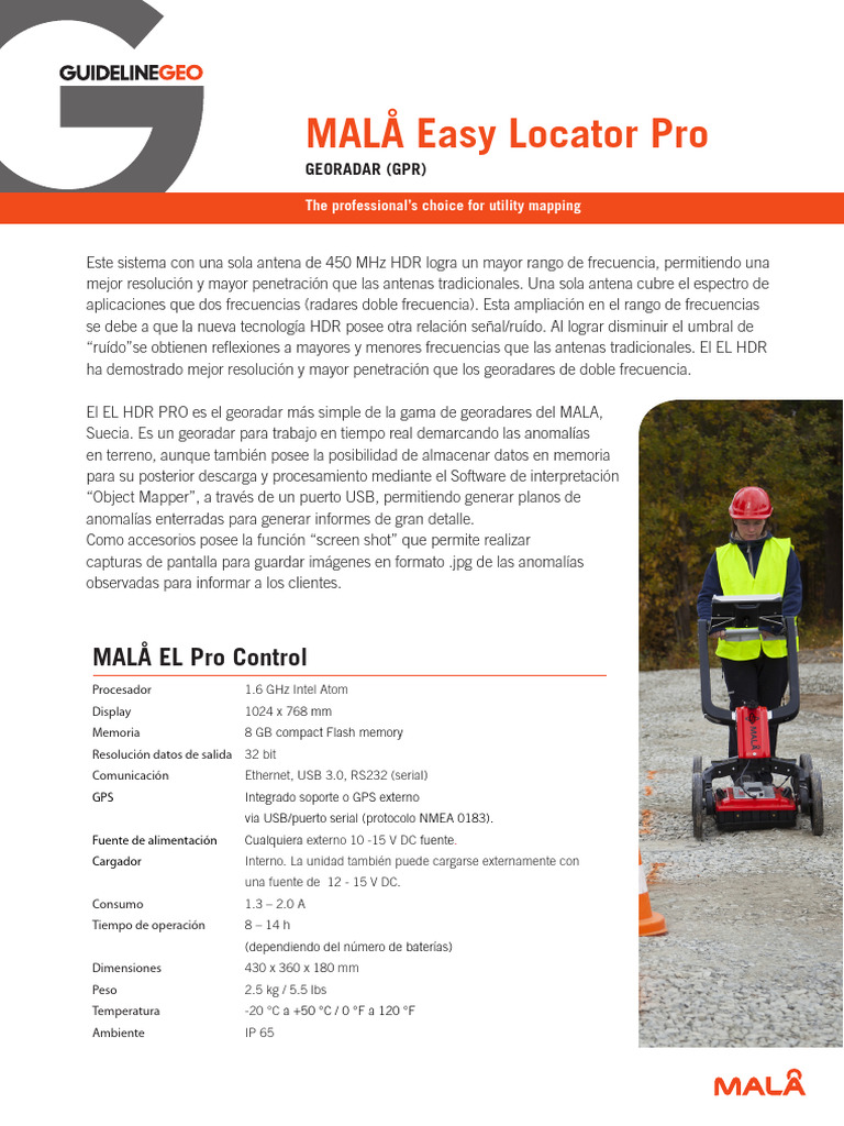 Georadar MALÅ EL Pro: Especificaciones y Uso | PDF | USB | Ingenieria ...