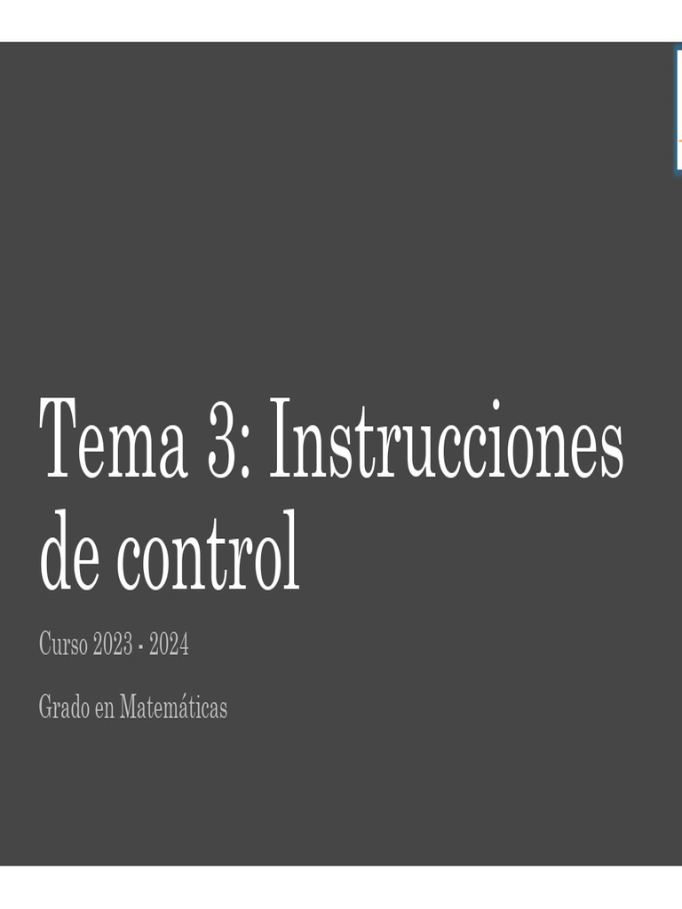Tema3 InstruccionesDeControl | PDF | Flujo de control | Triángulo