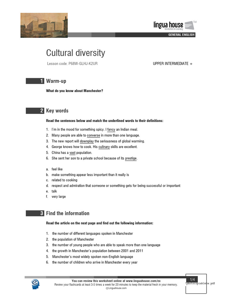 cultural-diversity | PDF | English Language | Linguistics