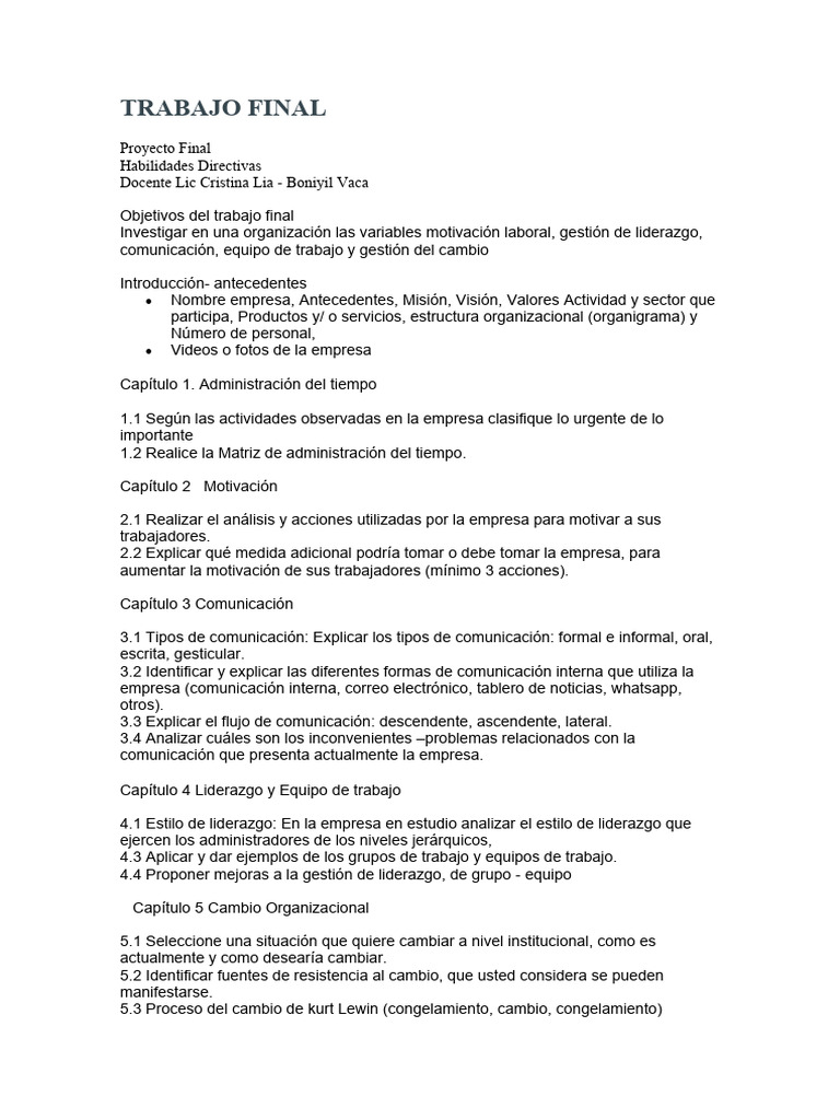 Trabajo Final | PDF