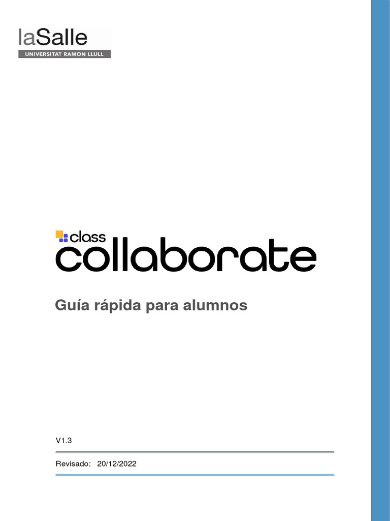 Guia Rapida para Alumnos - Class Collaborate | PDF | Cookie HTTP | Chat en linea