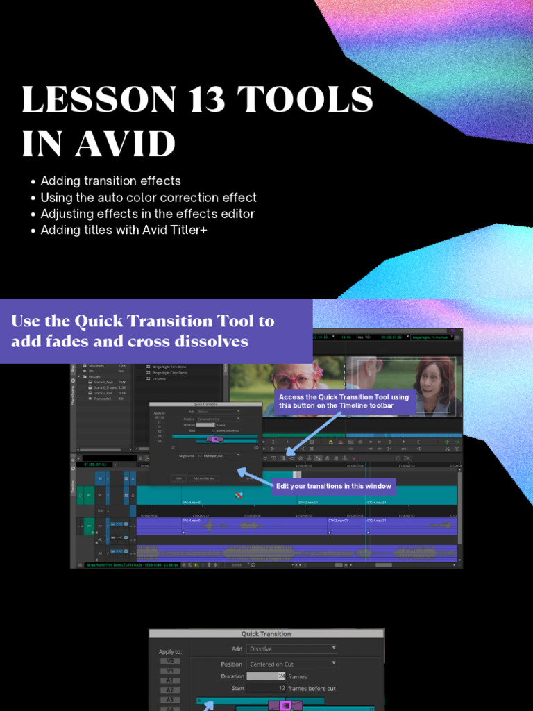 Lesson 13 Tools in Avid | PDF | Technology & Engineering