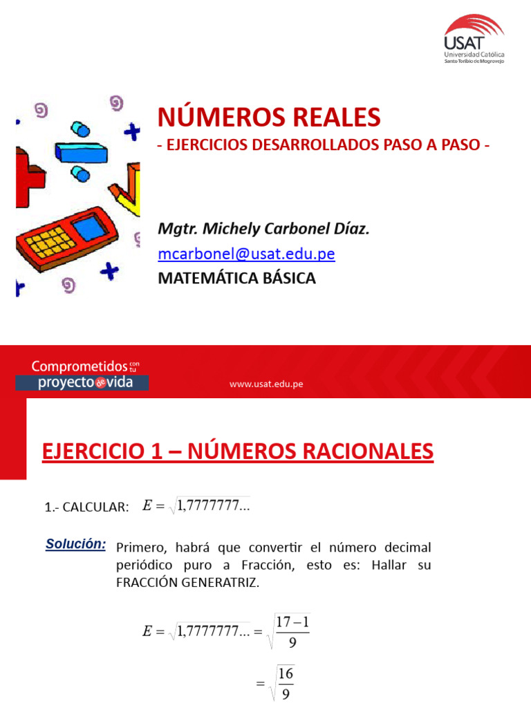 Ejercicios Resueltos de Números Reales | PDF | Número racional ...