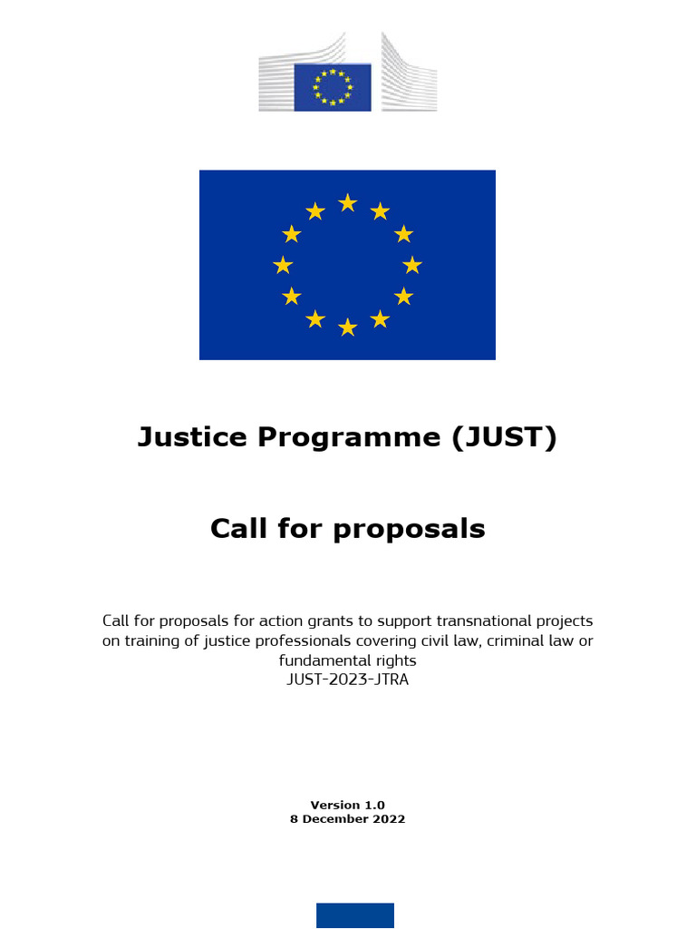 Call Fiche - Just 2023 Jtra - en | PDF | European Union | European Union Law
