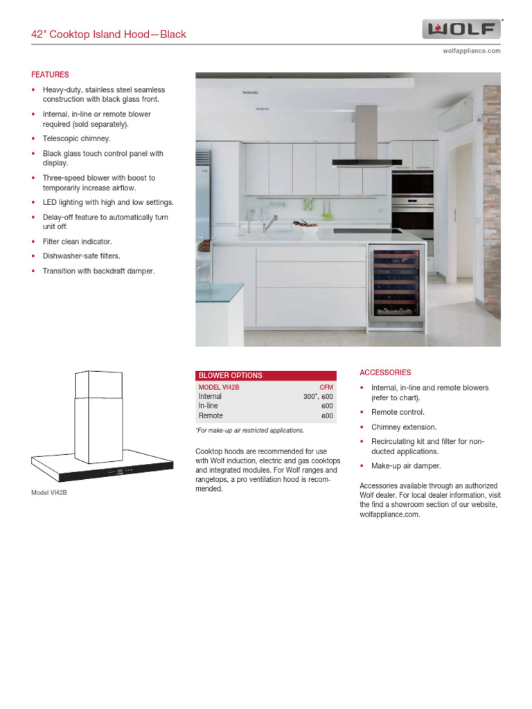 Campana Isla Wolf (Requerimientos) | PDF | Chimney | Manufactured Goods