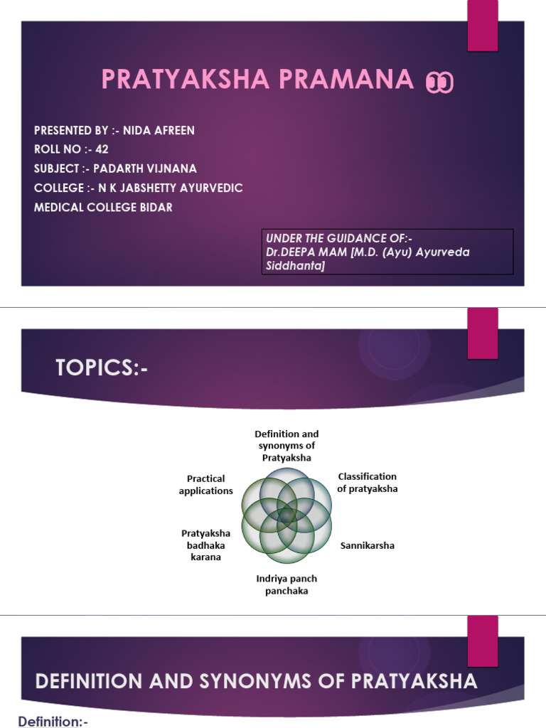 Pratyaksha Pramana (Nida Afreen) | PDF | Senses | Indian Philosophy