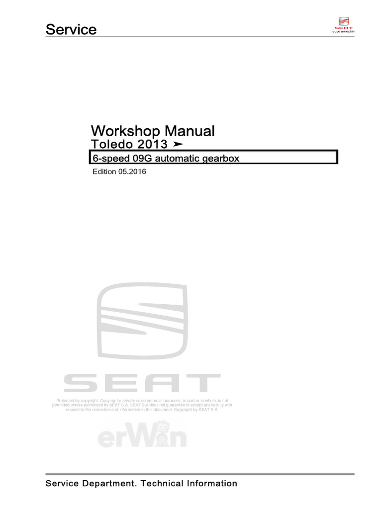 D4B8032D1D2-6-Speed 09G Automatic Gearbox | PDF | Automatic ...