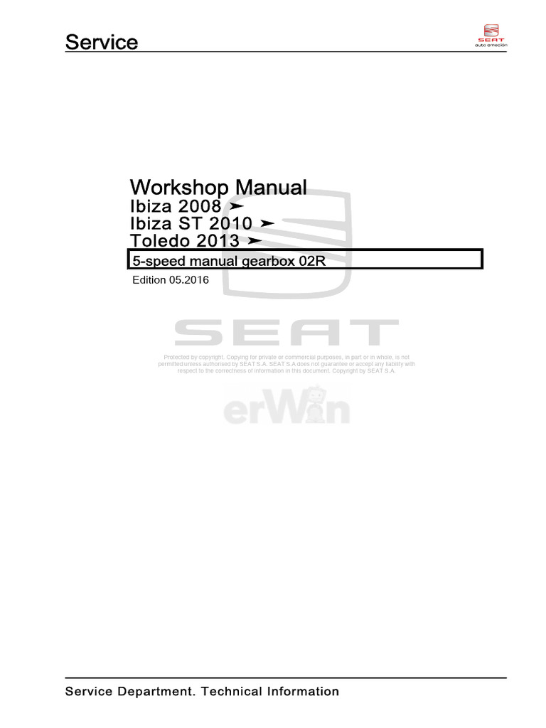 S01BJXY8W20-5-Speed Manual Gearbox 02R | PDF | Manual Transmission ...