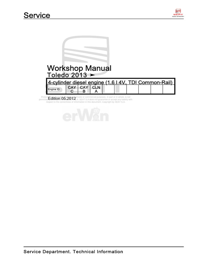 D3E804E4975-4-Cylinder Diesel Engine (1 6 L 4V TDI Common-Rail) | PDF | Diesel Engine | Engines