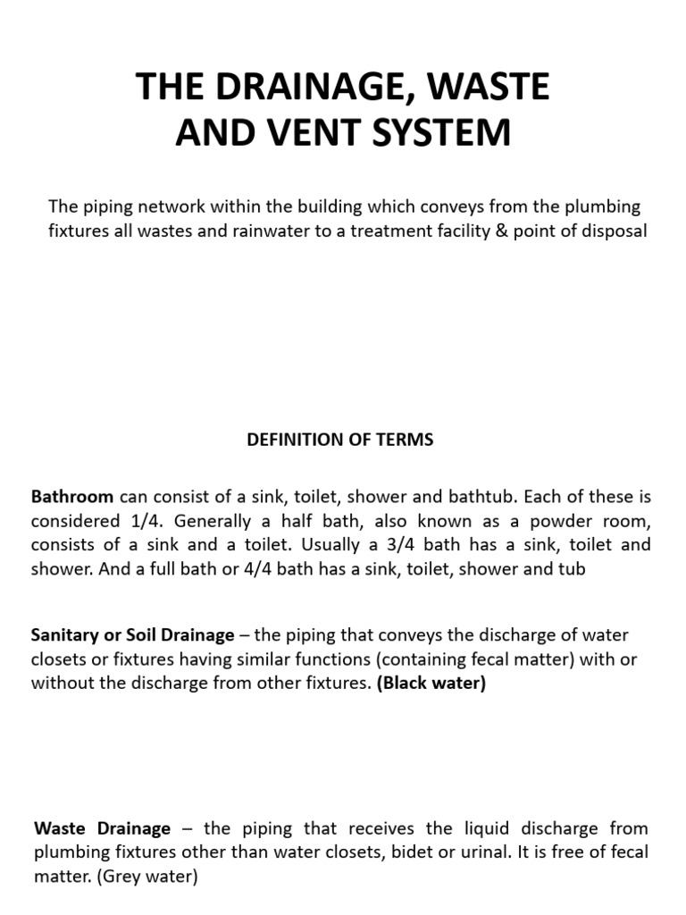 Drainage, Waste, and Vent Systems Explained | PDF | Sanitary Sewer | Sewage