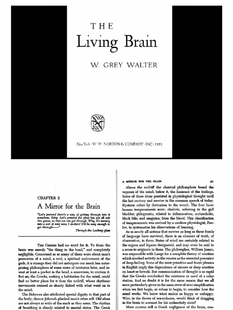 William Grey Walter The Living Brain excerpt OCR | PDF | Mind | Brain