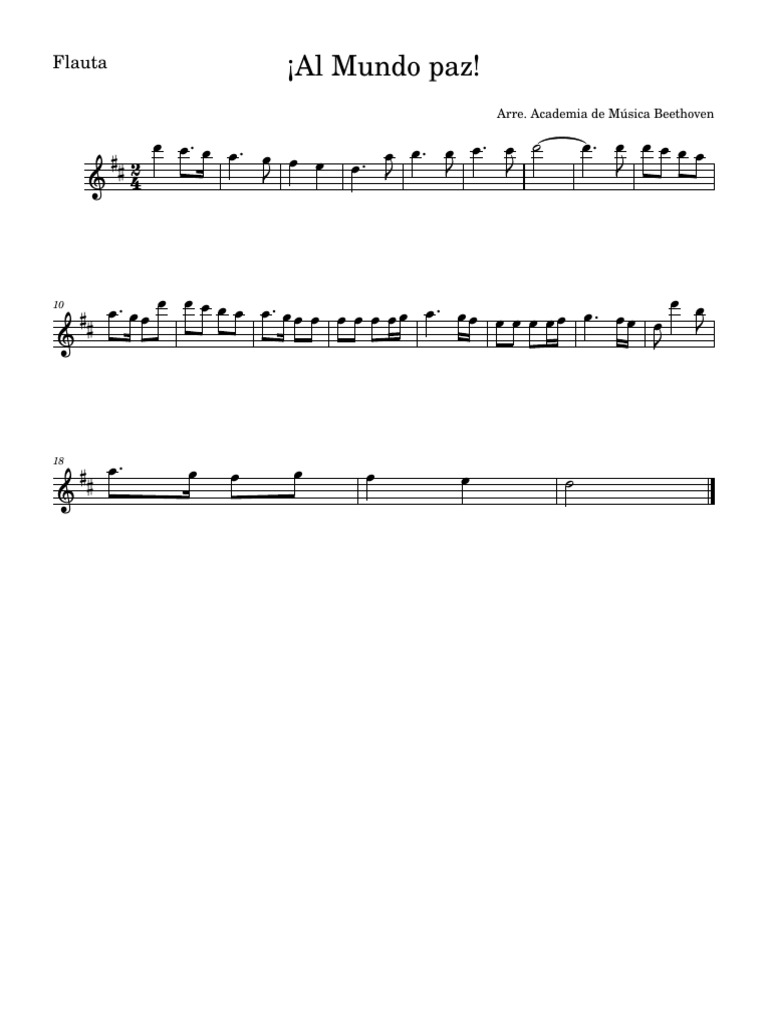 ¡Al Mundo Paz!-Partes | PDF