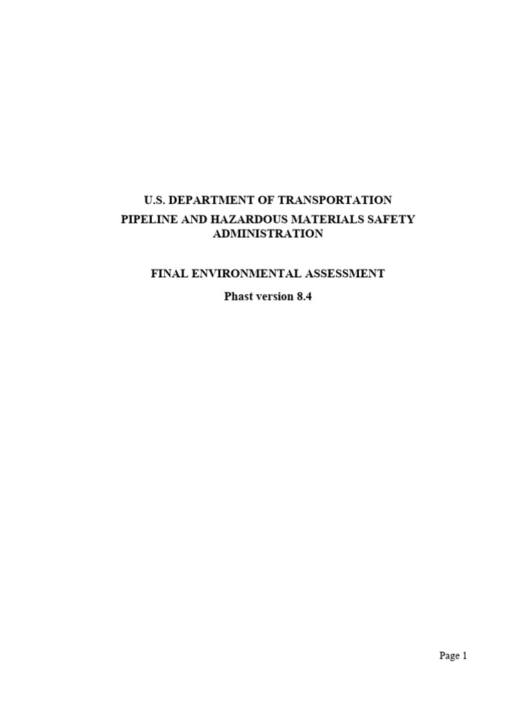 Final EA - Phast 8.4 | PDF | National Environmental Policy Act Final EA - Phast 8.4 | PDF | National Environmental Policy Act
