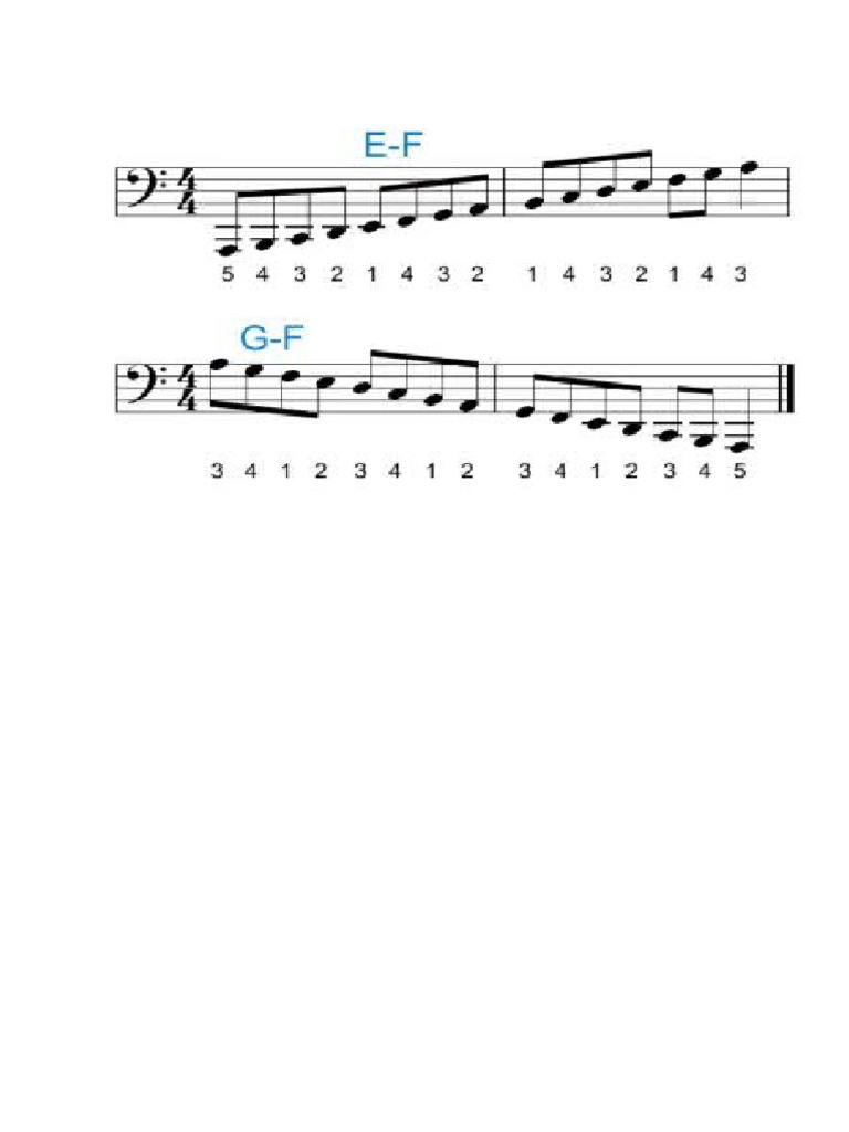 Bass Clef Fingering | PDF