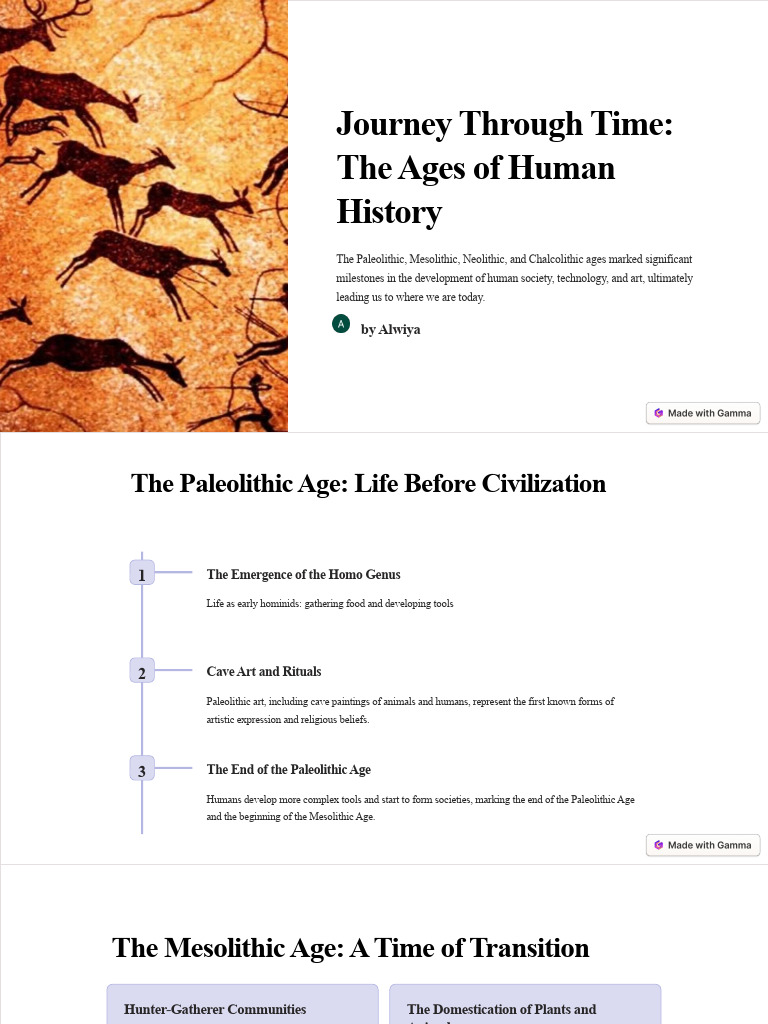 Journey Through Time the Ages of Human History | PDF | Neolithic ...