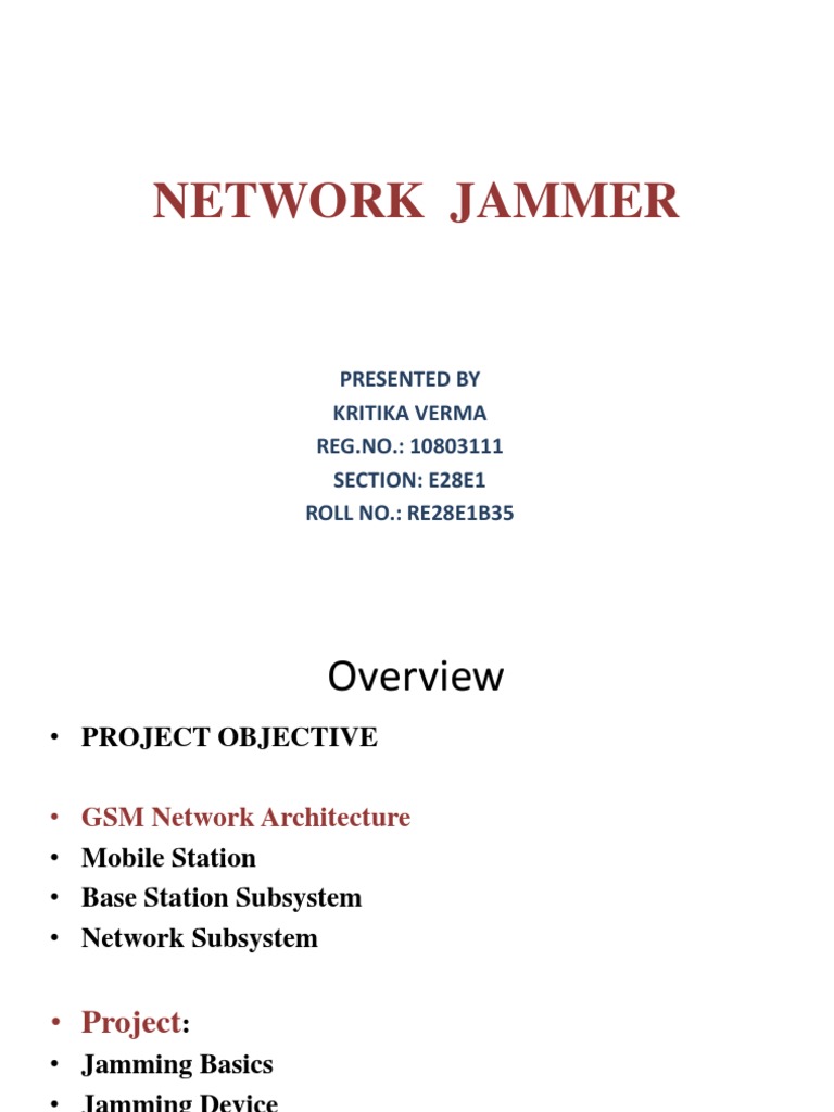 Network Jammer | PDF | Mobile Phones | Telecommunications Engineering