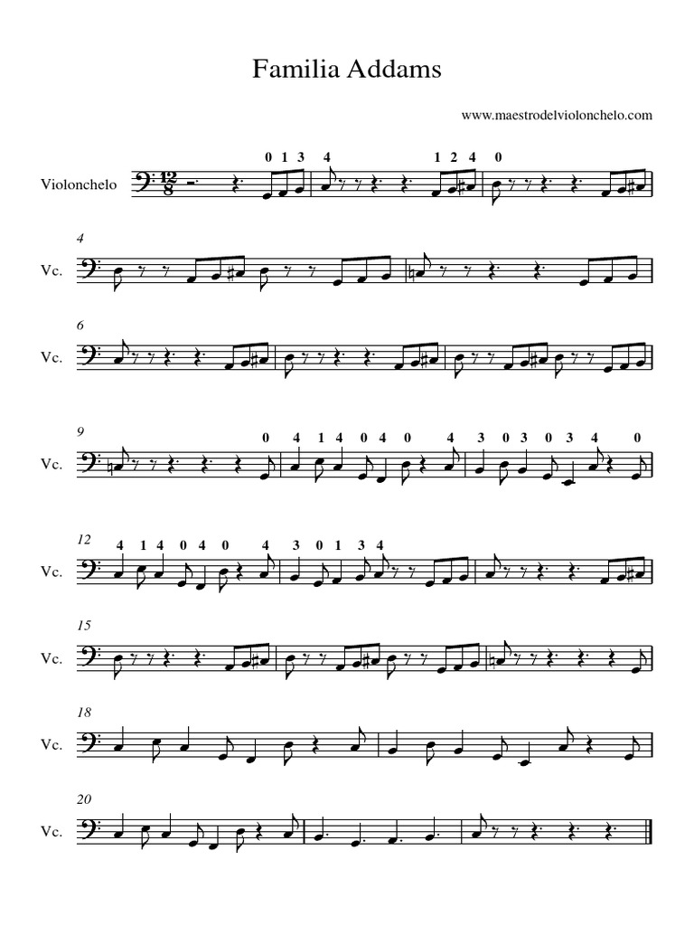 Familia Addams - Partitura Completa | PDF