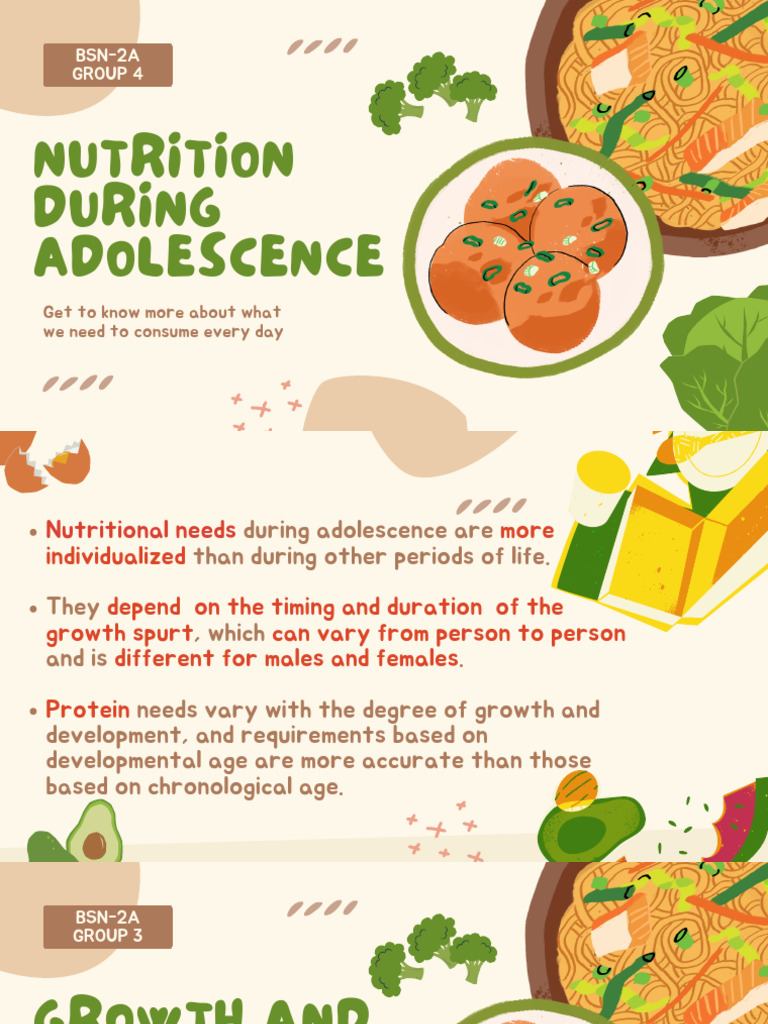 Nutrition During Adolescence | PDF | Diet & Nutrition | Diet (Nutrition)