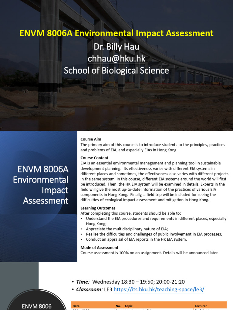 ENVM 8006A Lecture 1A-Introduction (2022-23) | PDF | Environmental ...
