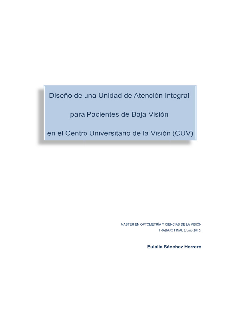 TFM - Diseño de Una Unidad de Atención Integral para Pacientes de Baja ... TFM - Diseño de Una Unidad de Atención Integral para Pacientes de Baja ...