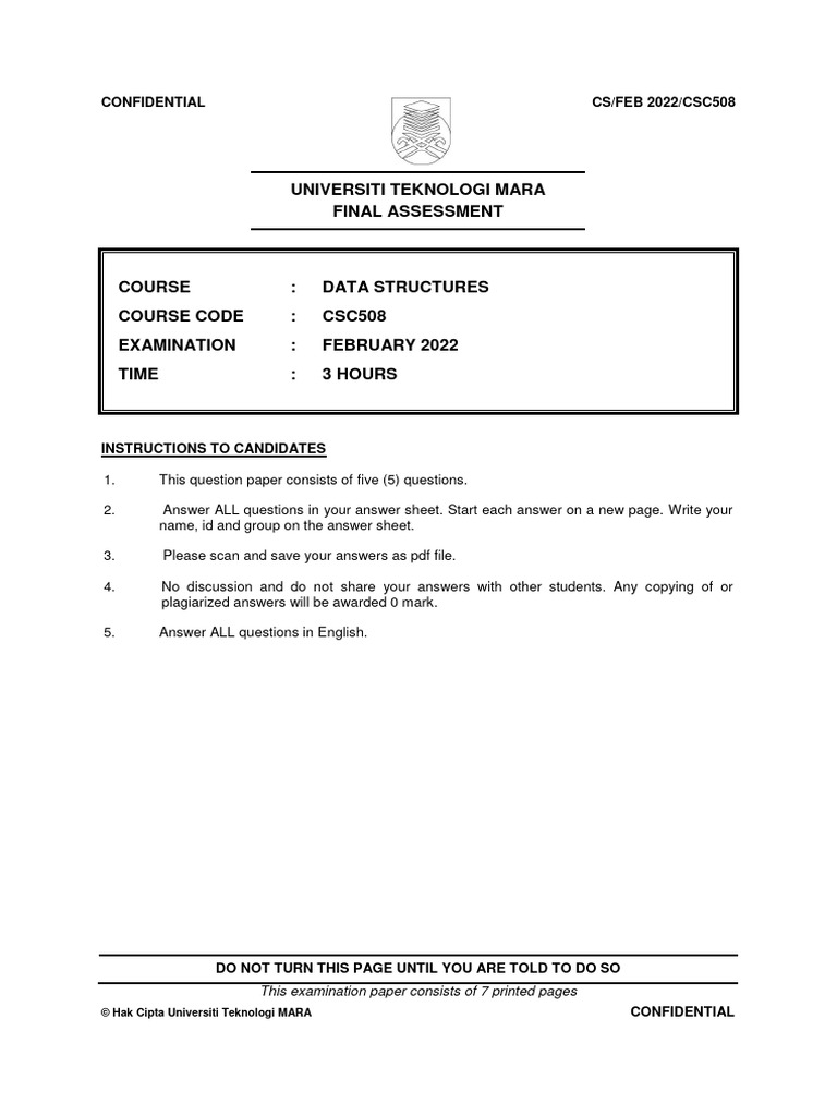 CSC508 - Pass Year 2022 | PDF | Computing | Computer Programming