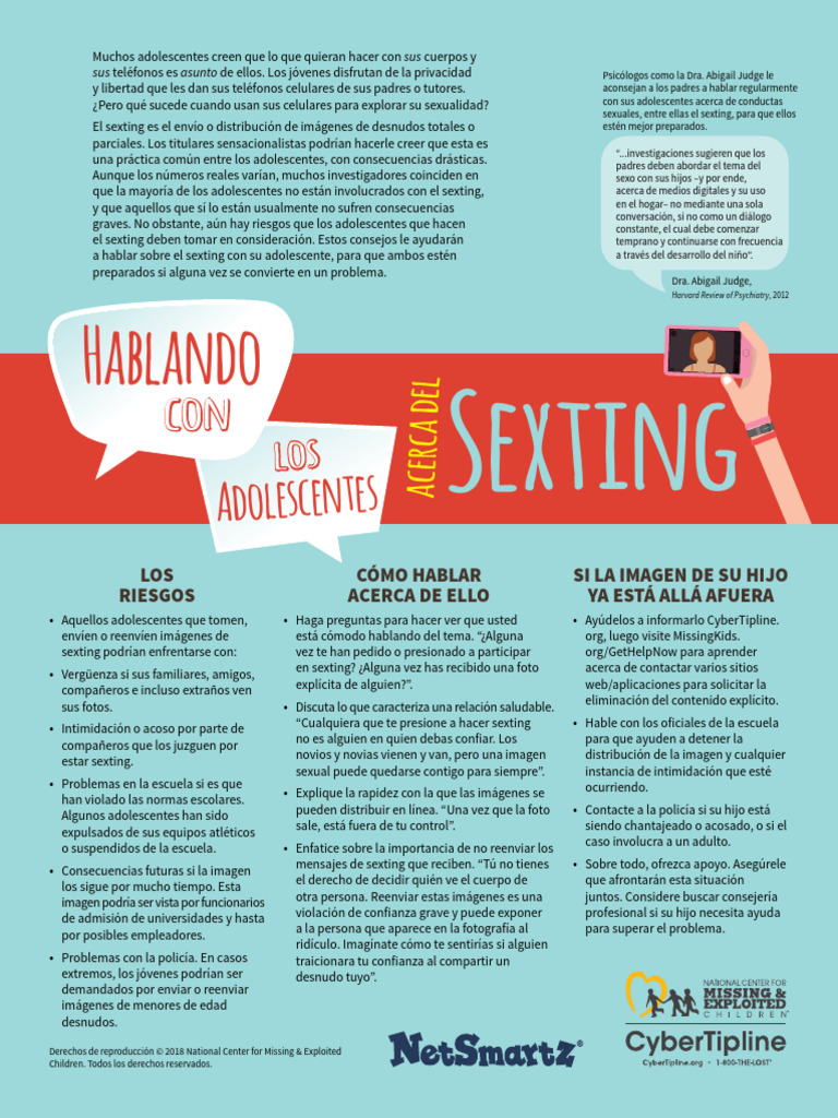 Talking To Teens About Sexting ES | PDF