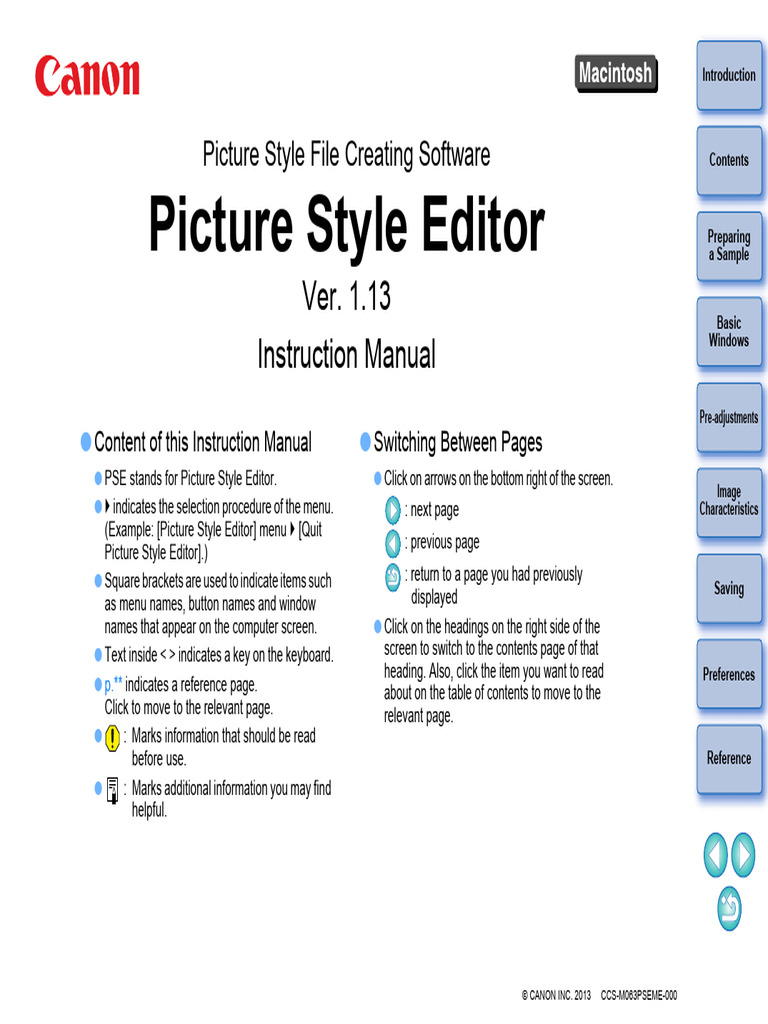 Canon Picture Style Editor V 1.13 | PDF | Raw Image Format | Color Balance