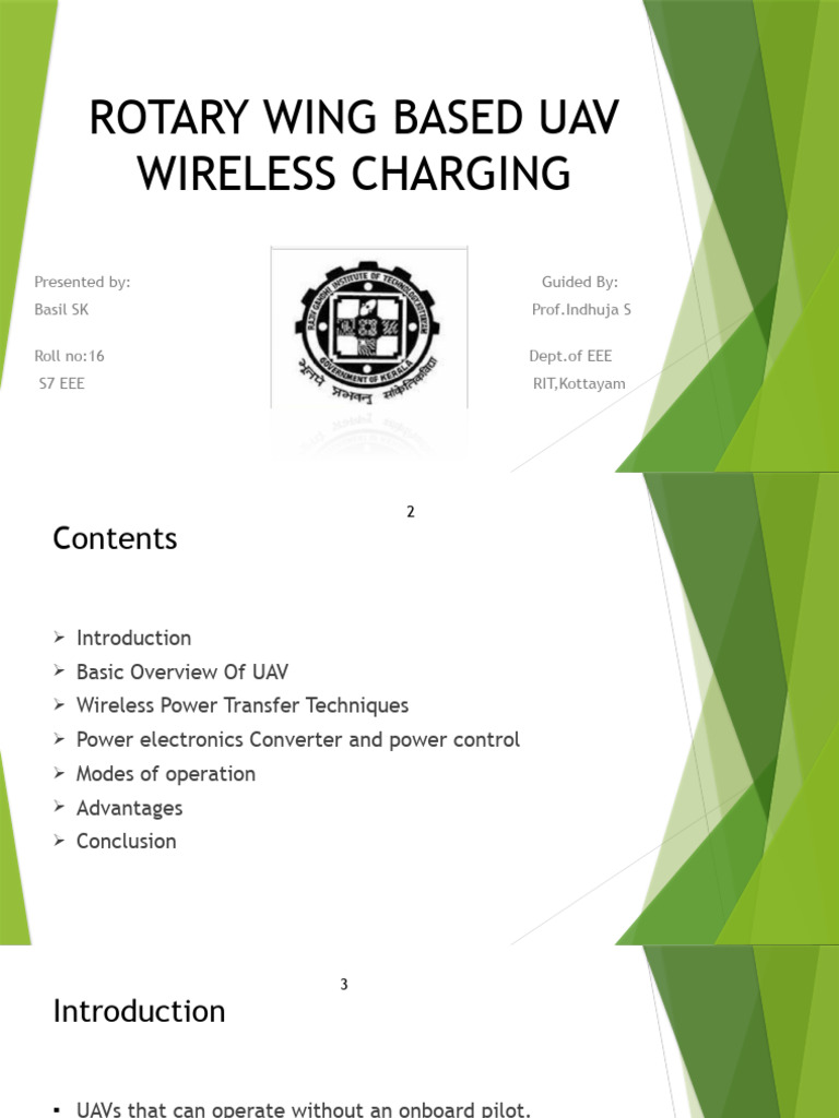 Rotary Wing Based Uav Wireless Charging | PDF | Unmanned Aerial Vehicle ...