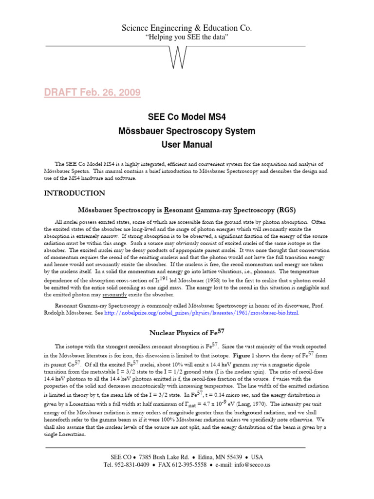 MS4 Manual | PDF | Gamma Ray | Spectral Line