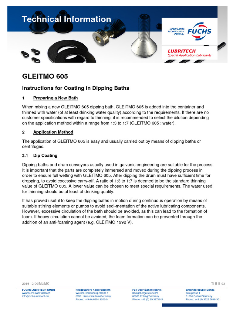 Gleitmo 605 Emülsiyon Hazırlama | PDF | Ph | Secondary Sector Of The ...