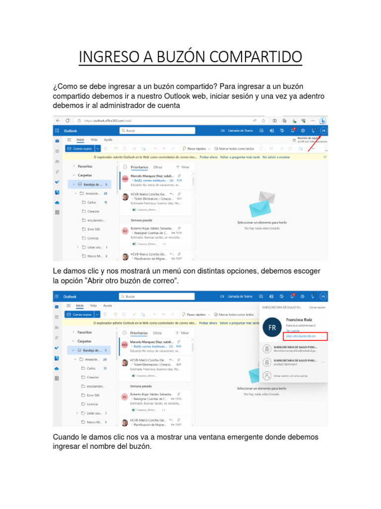 Manual de Ingreso A Buzón Compartido | PDF | Finanzas y dinero