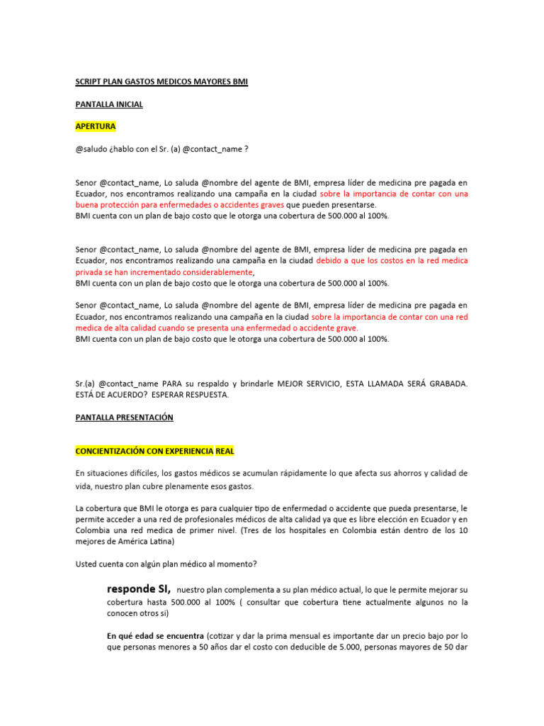Script GMM | PDF | Ecuador | Medicina