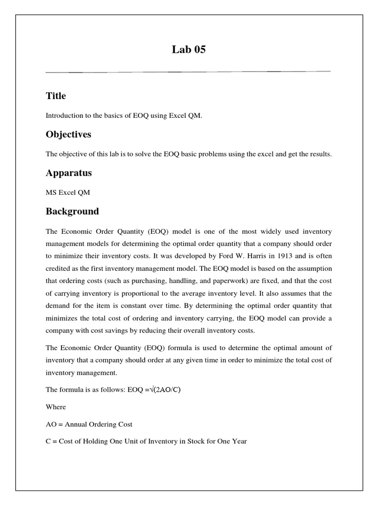 Lab # 5 | PDF | Inventory | Trade