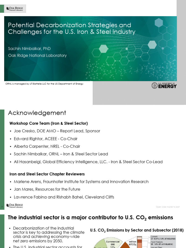 Decarbonizing US Steel Industry | PDF | Steelmaking | Secondary Sector ...