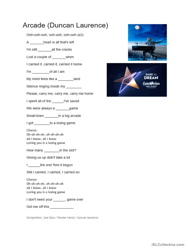 Song Arcade - Duncan Laurence | PDF