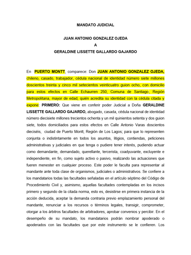 Mandato Judicial | PDF | Gobierno | Justicia