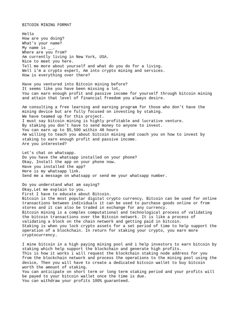 Bitcoin Mining Format Pdf Cryptocurrency Bitcoin