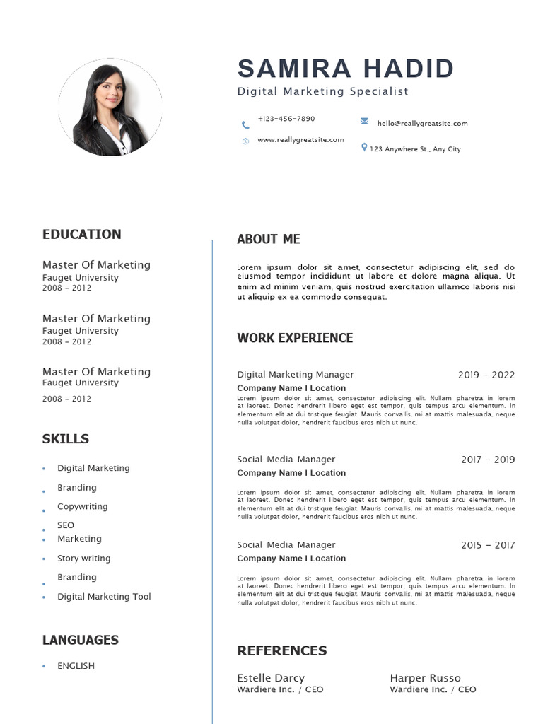 Professional Modern CV Resume | PDF | Marketing | Mass Media
