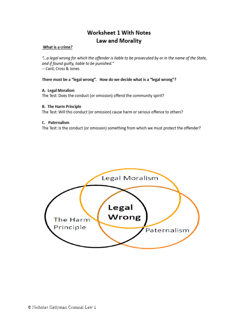 Worksheet 1 With Notes | PDF | Crimes | Crime & Violence