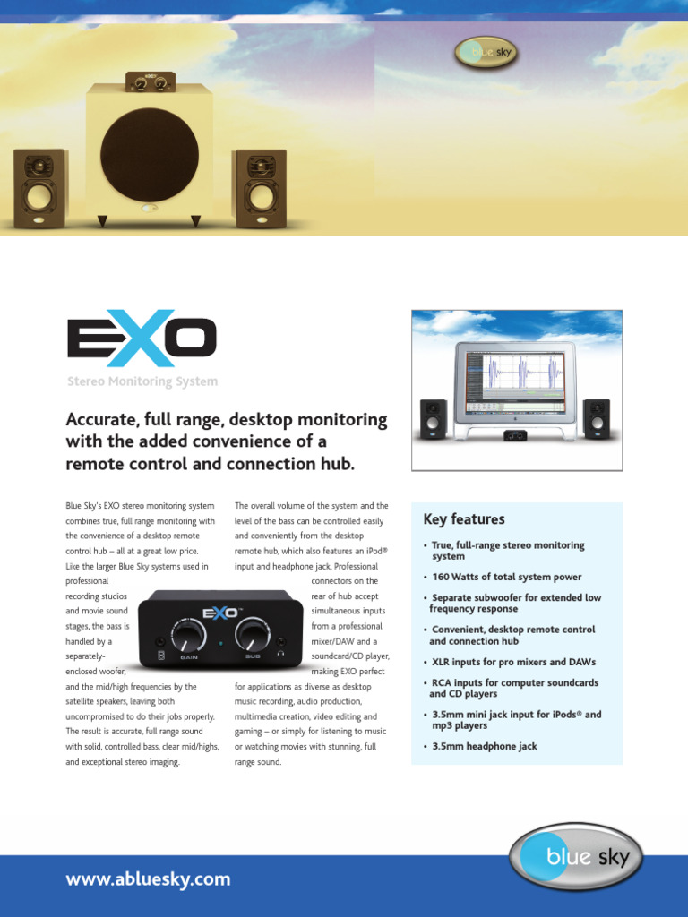 EXOSPECSHEET | PDF | Decibel | Loudspeaker