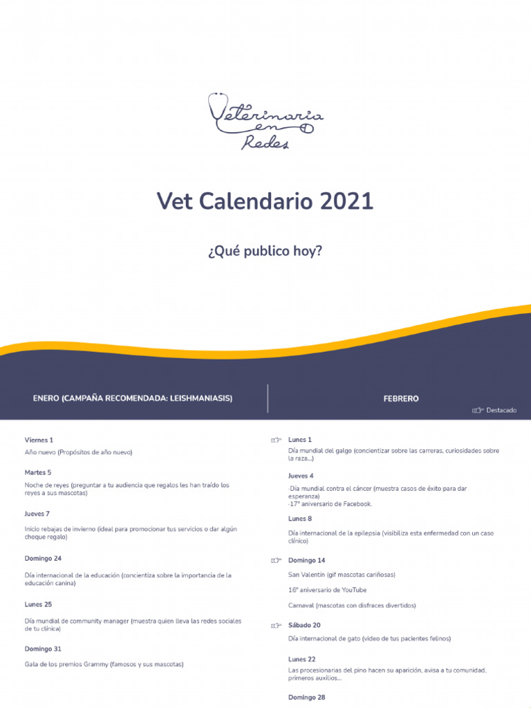 Vet Calendario | PDF