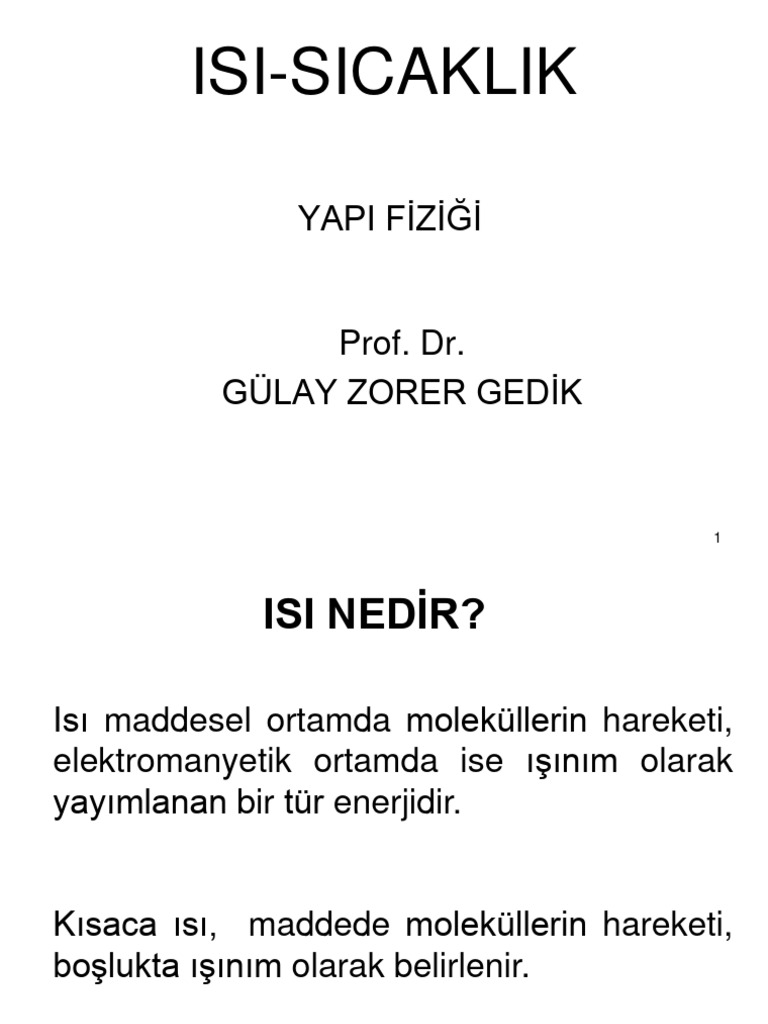 Ders 1-Isi Nedir | PDF