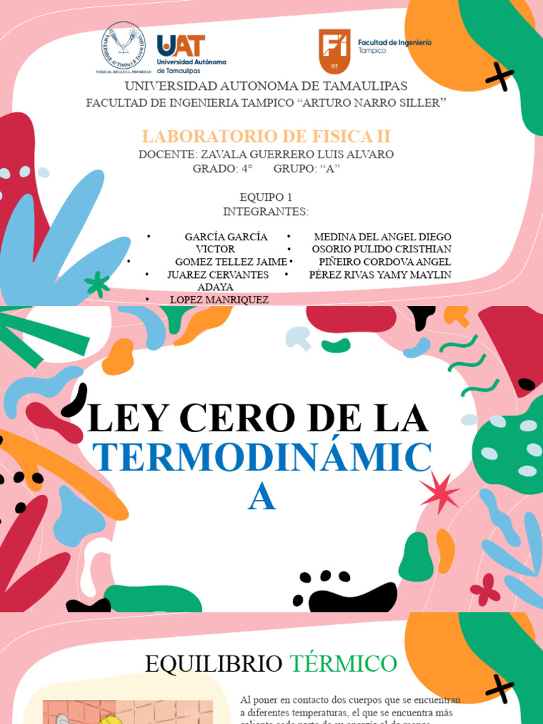 Ley Cero de La Termodinamica | PDF | Calor | Temperatura